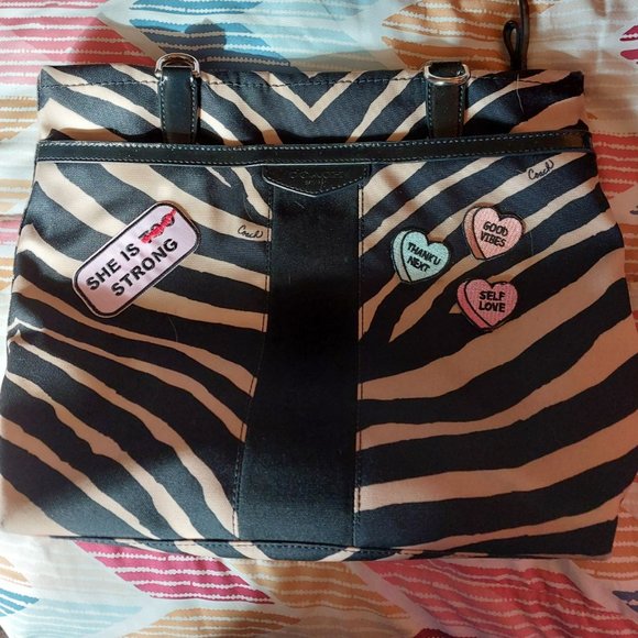 Coach | Bags | One Of A Kind Zebra Print Coach Purse | Poshmark